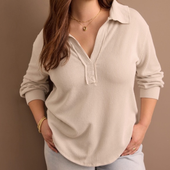ARULA | Sweaters | New Arula Sofia Ribbed Polo Top | Poshmark